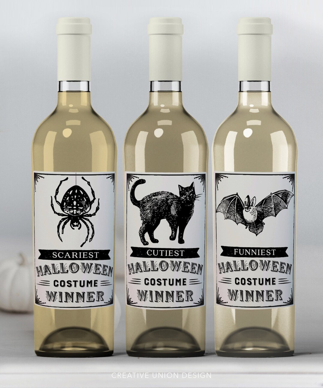 Halloween Costume Contest Awards, Halloween Wine Labels, Halloween ...