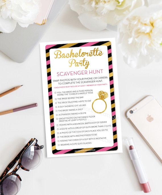 Instant Download - Bachelorette Scavenger Hunt - Bachelorette Party ...