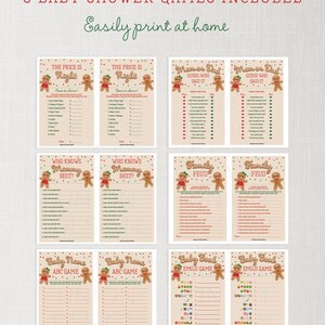 What's Baking Baby Shower Games Bundle, Christmas Gingerbread Printable ...
