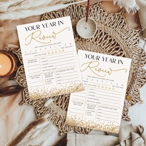 New Years Eve Year in Review Game Template, Printable Games, Kids NYE ...