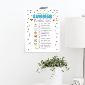 Printable Kids Summer Bucket List, Printable Check List Template, Kids ...