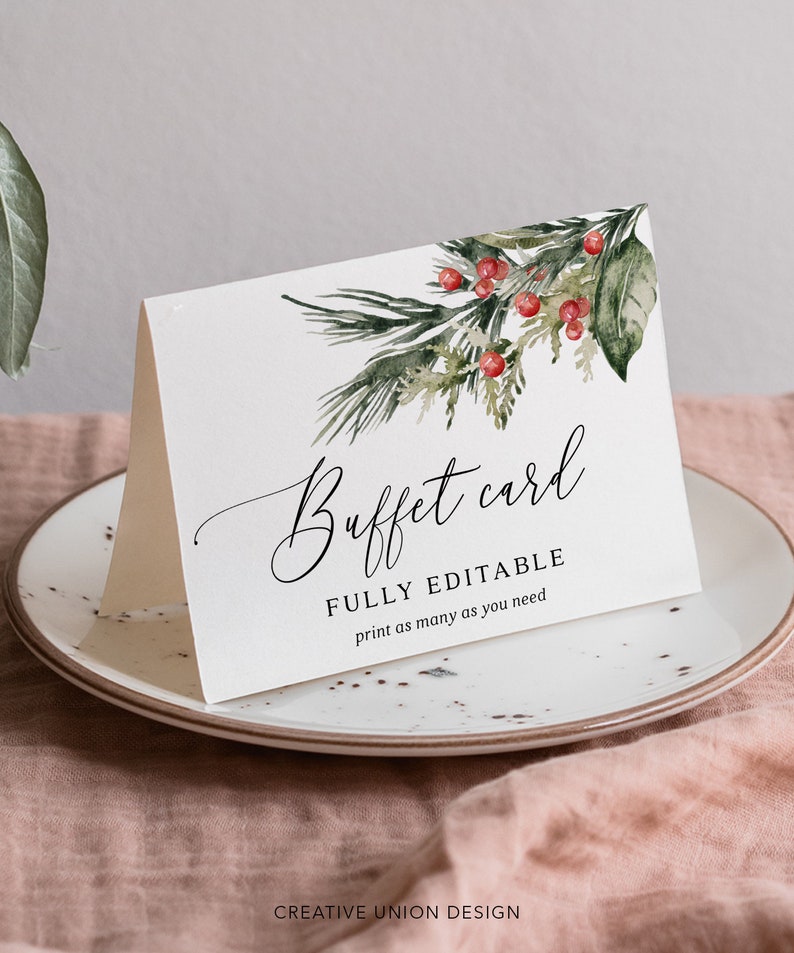 Buffet Food Signs Template Food Labels Tented Cards Food - Etsy