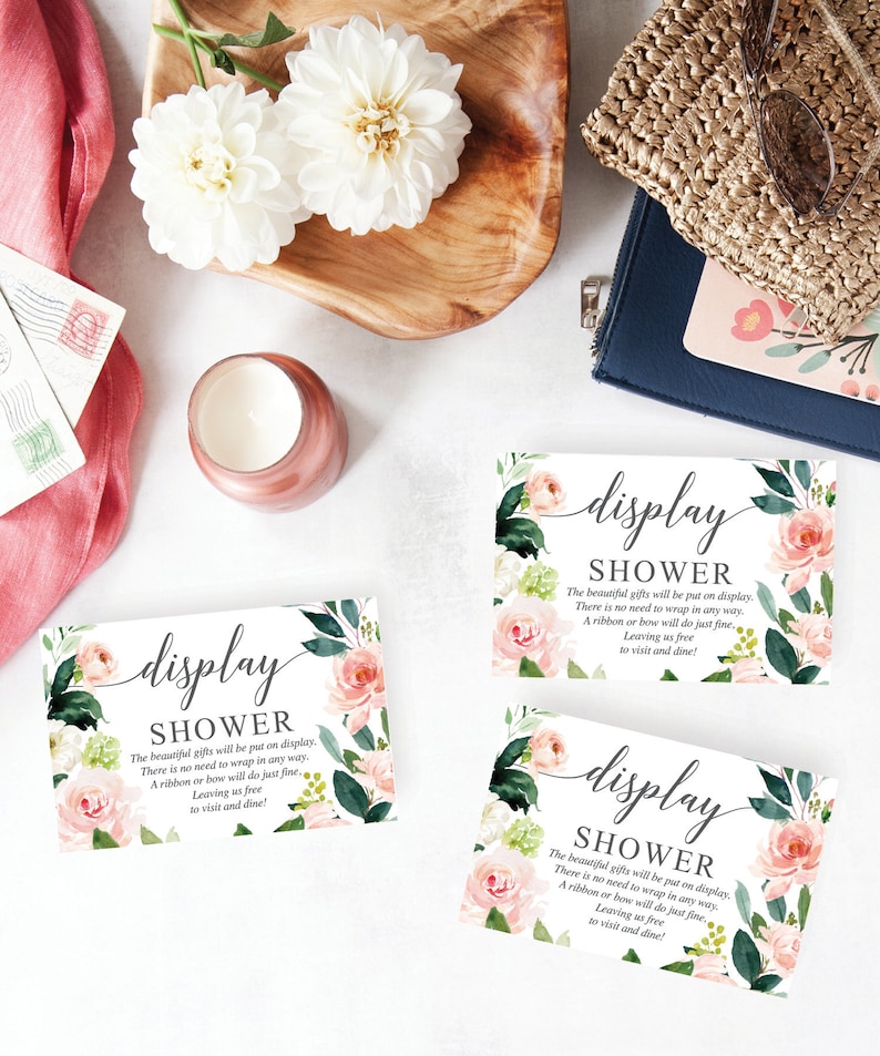 Display Shower Insert Card Display Shower Card Baby Shower - Etsy