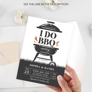 I Do BBQ Wedding Shower Invite Template, Couples Shower Invitation ...