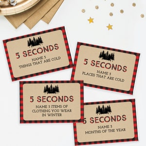 5 Seconds Christmas Party Game, Family Christmas Game, Printable Game ...