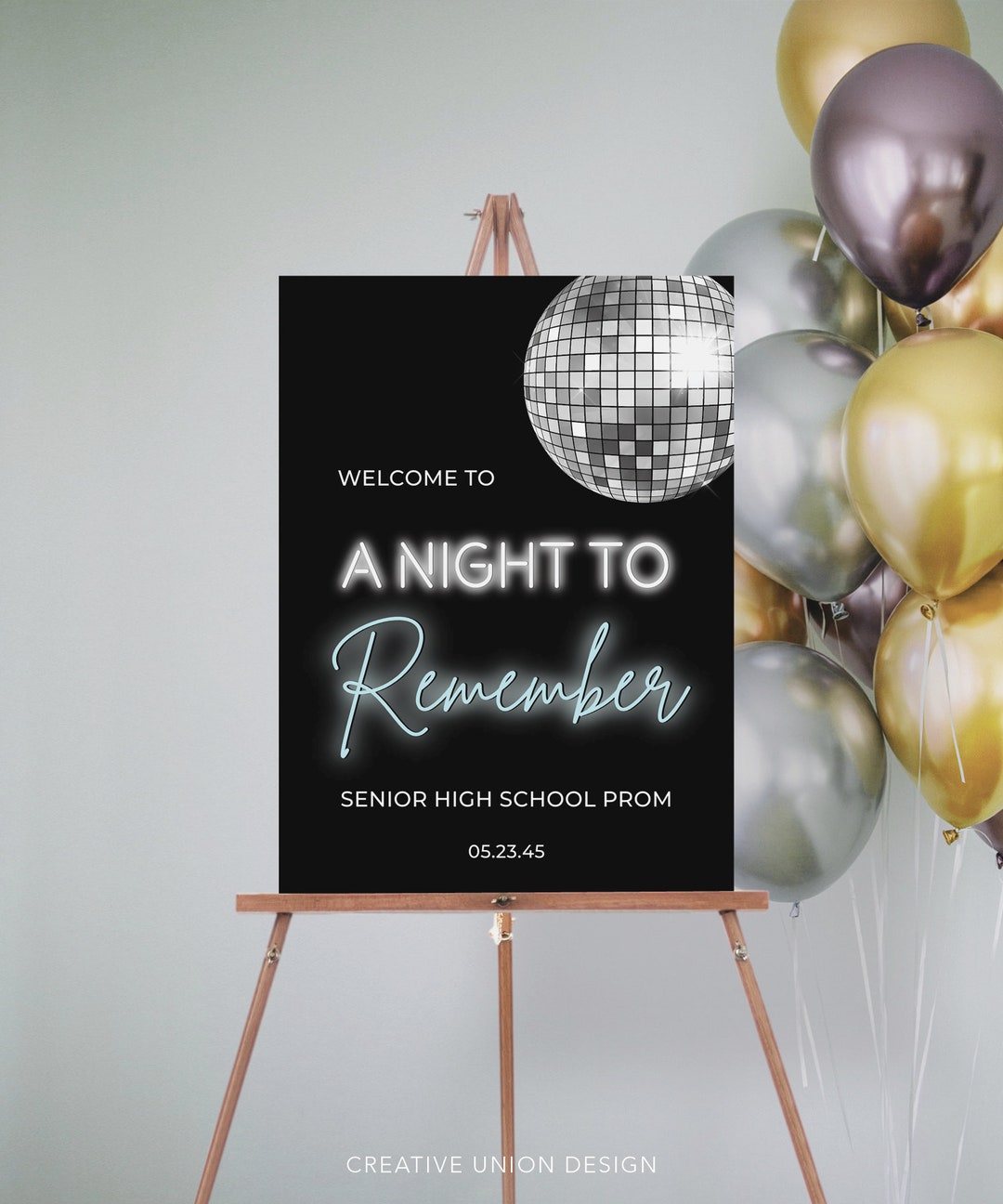 Neon Prom Welcome Sign Template, Welcome Prom Sign, Printable Download ...