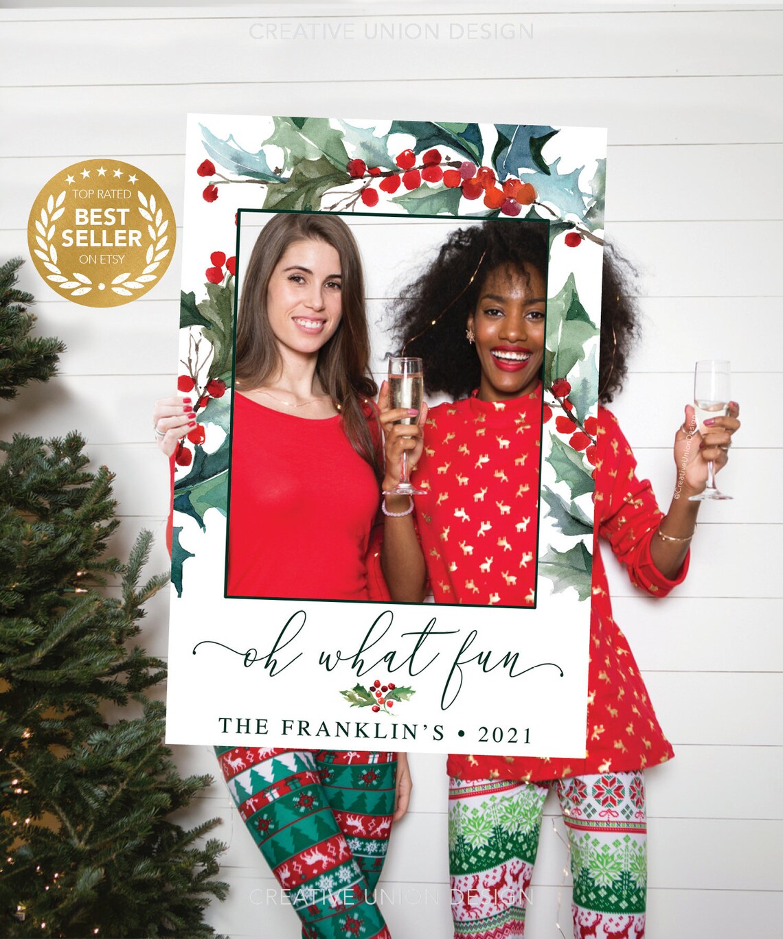 Christmas Party Photo Prop Frame Editable Holiday Party | Etsy