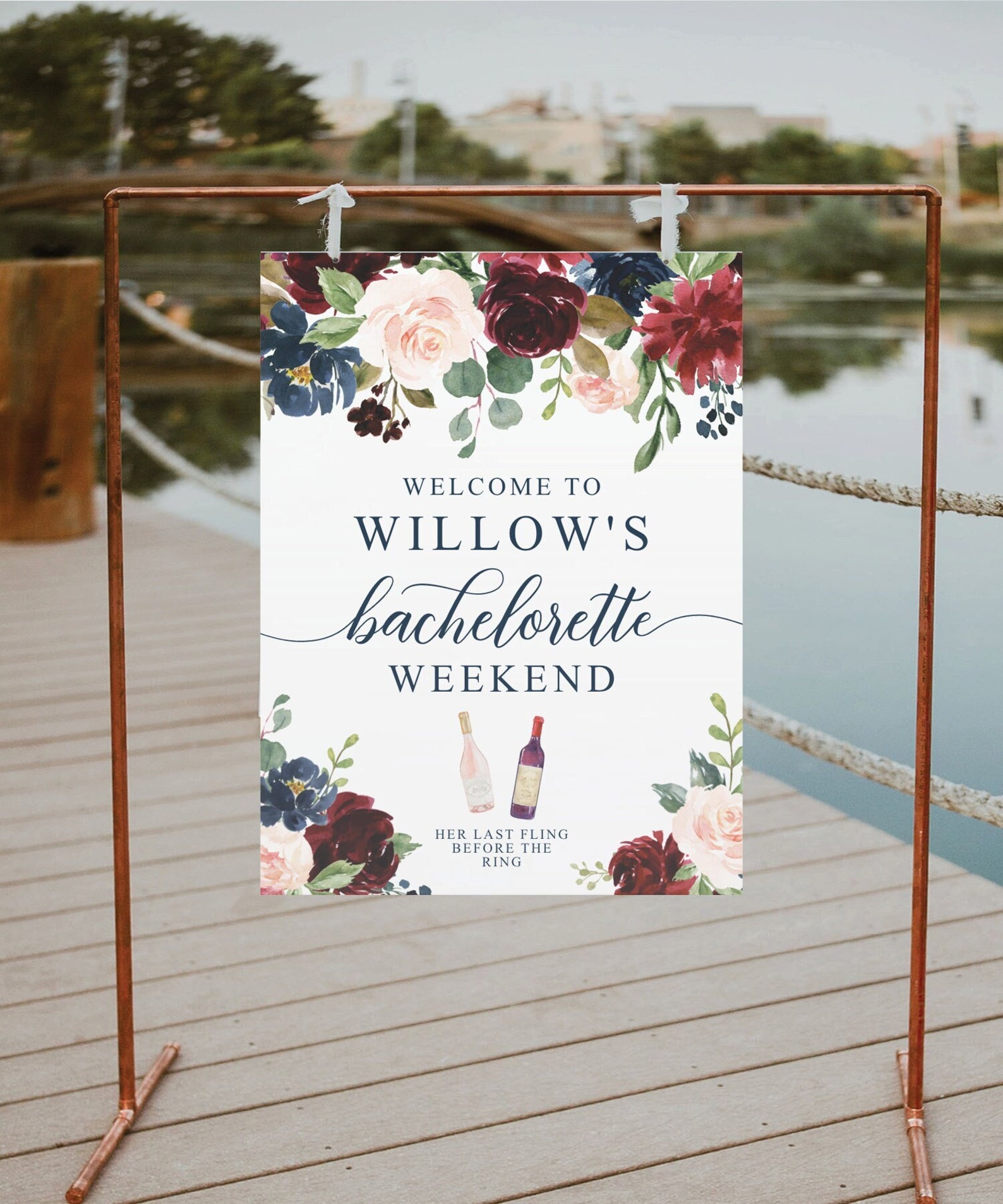 Editable Bachelorette Welcome Sign Template Bachelorette - Etsy