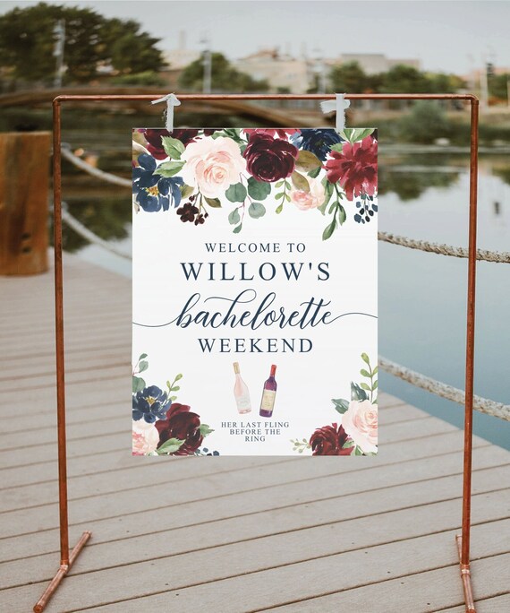 Editable Bachelorette Welcome Sign Template, Bachelorette Welcome Sign ...