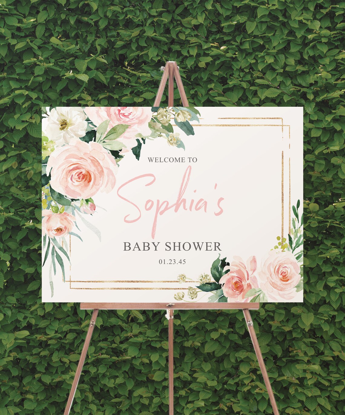 Printable Baby Shower Welcome Sign Template Girl Baby Shower - Etsy