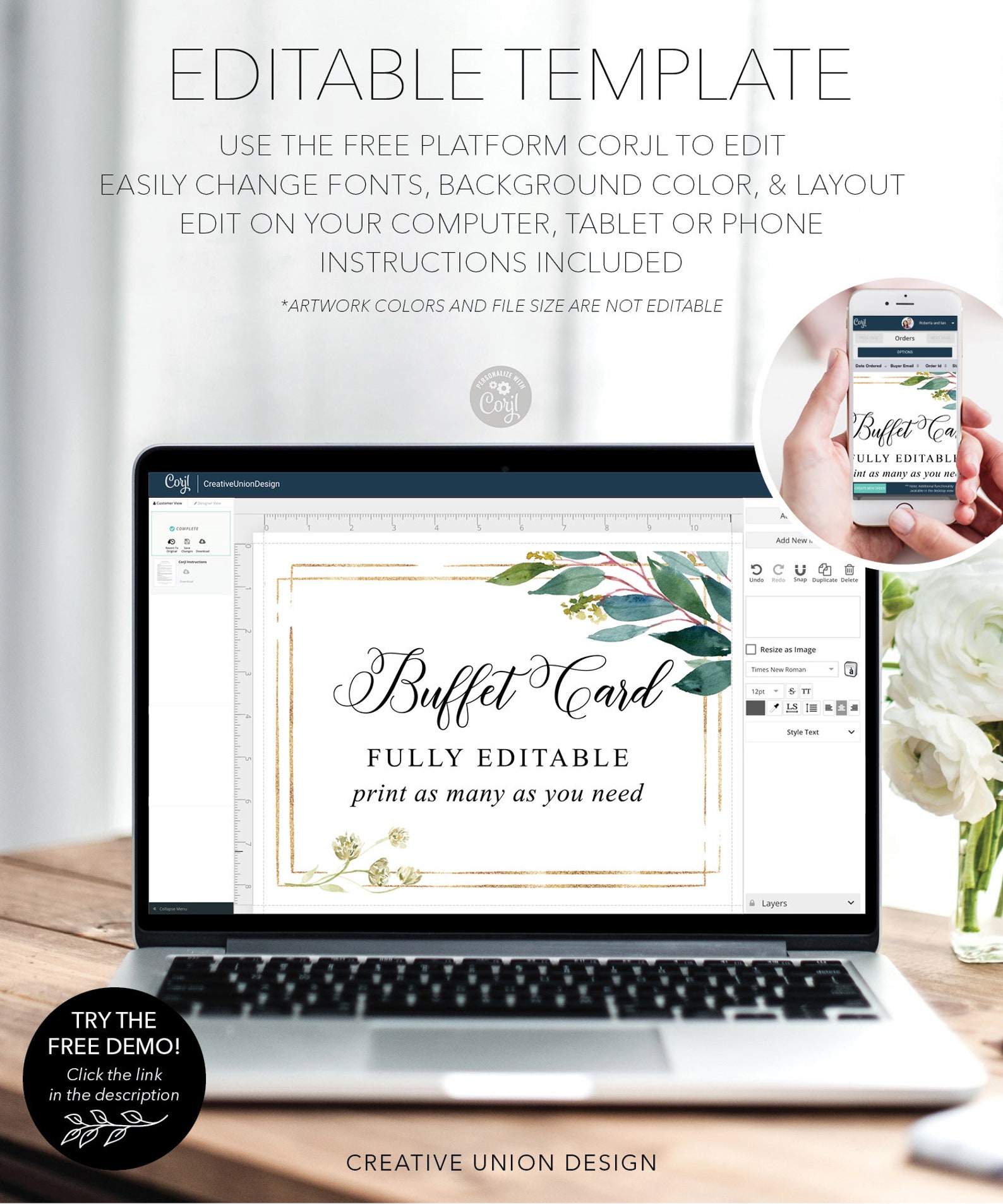 Buffet Food Signs, Printable Food Labels, Tented Cards Template ...