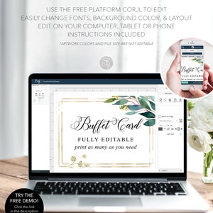 Buffet Food Signs, Printable Food Labels, Tented Cards Template ...