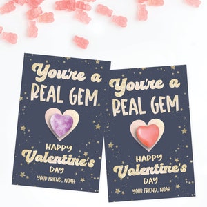 Valentines Day Cards for Kids, Gem Printable Valentine's Day Cards ...