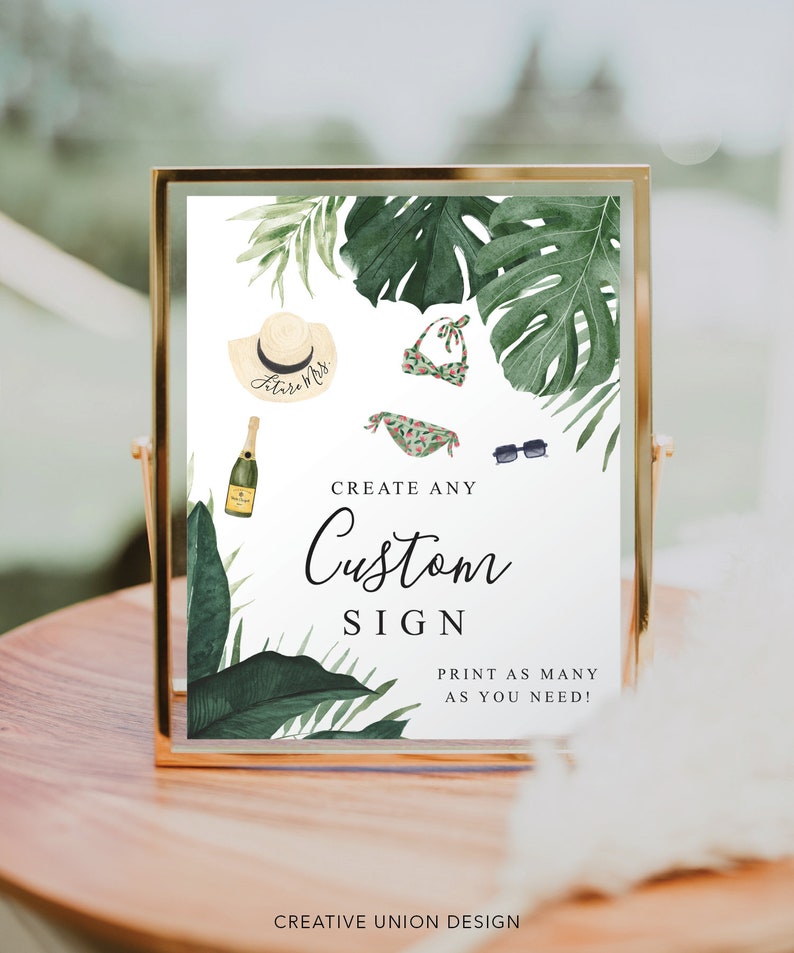 Editable Custom Sign Template Bachelorette Party Printable - Etsy