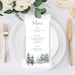 Christmas Menu Card With Editable Name Area - Etsy