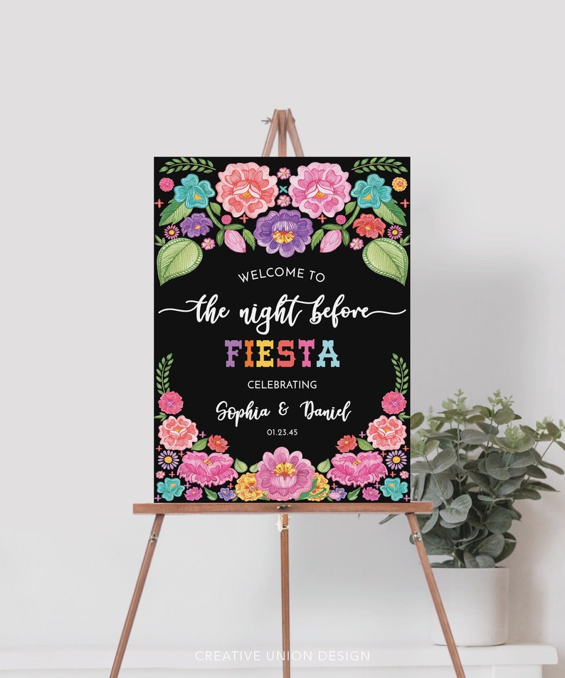 Fiesta Wedding Rehearsal Welcome Sign Template, Printable Welcome to ...