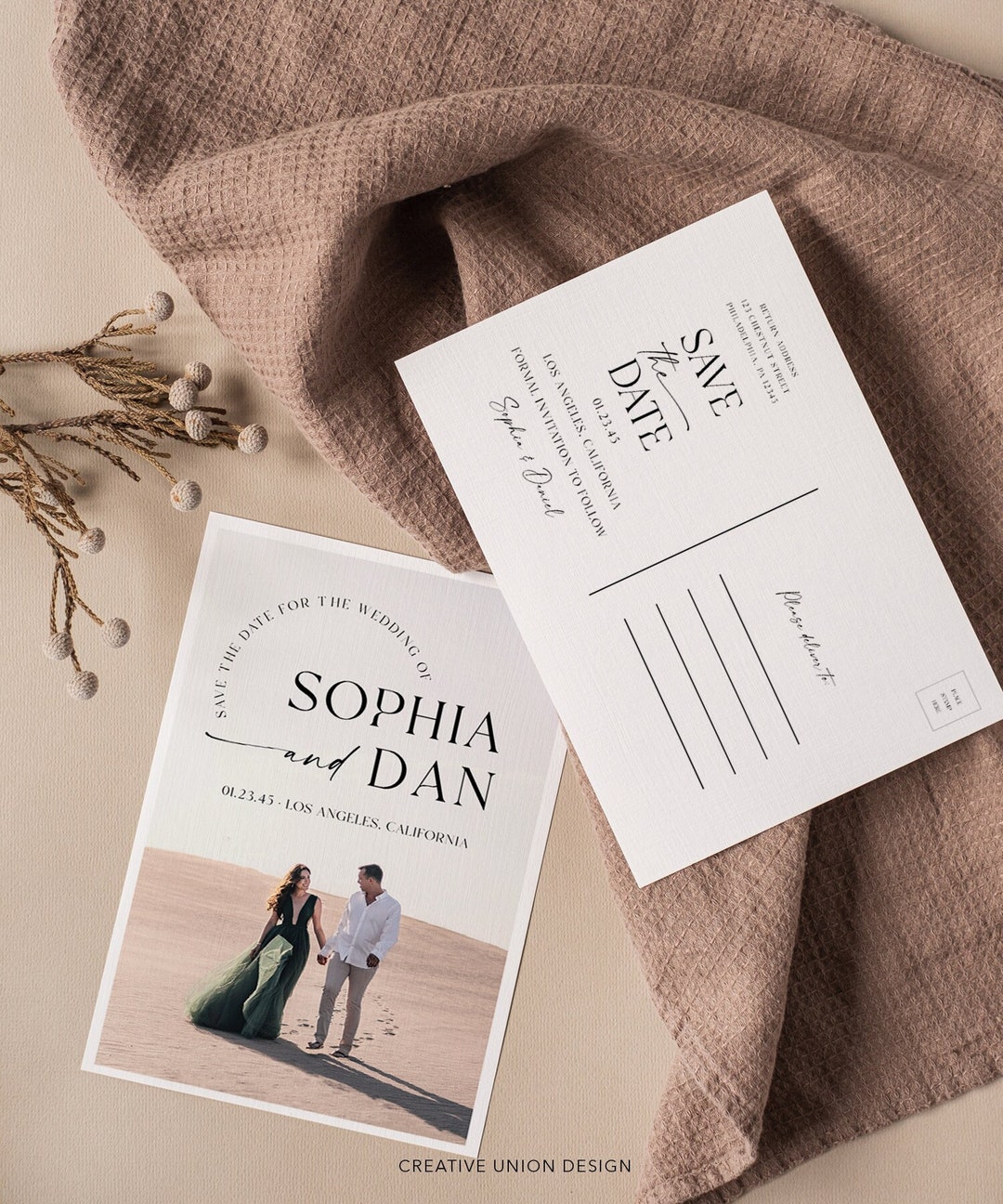 Minimal Save the Date Postcard Template Printable Save the - Etsy