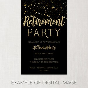 Digital Retirement Party Invitation Template, Text Message Invite ...