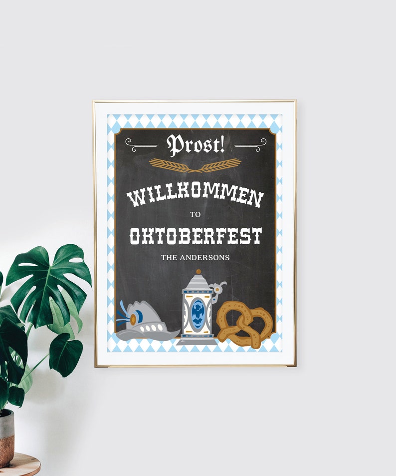 Editable Oktoberfest Welcome Sign Template, Welcome Beer Garden ...