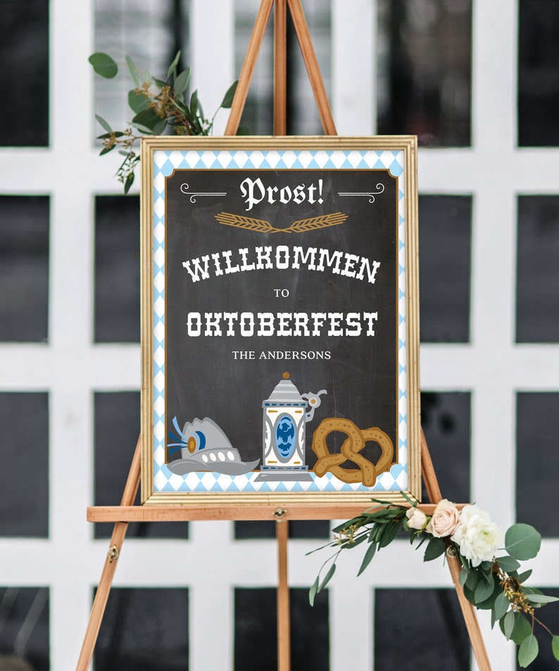 Editable Oktoberfest Welcome Sign Template Welcome Beer - Etsy