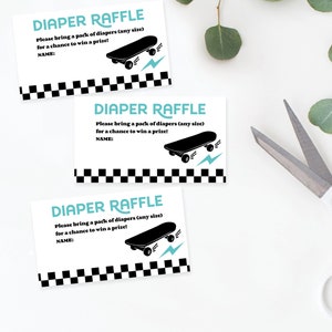 Diaper Raffle Baby on Board Boy Baby Shower Diaper Raffle Template ...