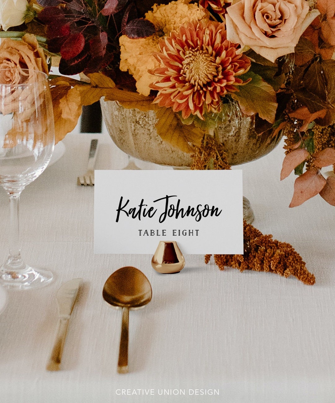 Simple Wedding Place Card Template, Printable Place Cards, Escort Cards ...