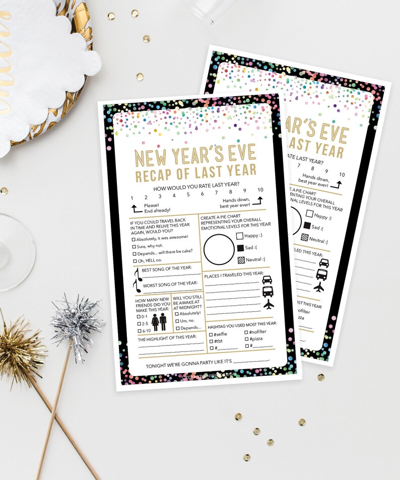 2022 Recap New Years Eve Game New Year's Eve Wedding - Etsy
