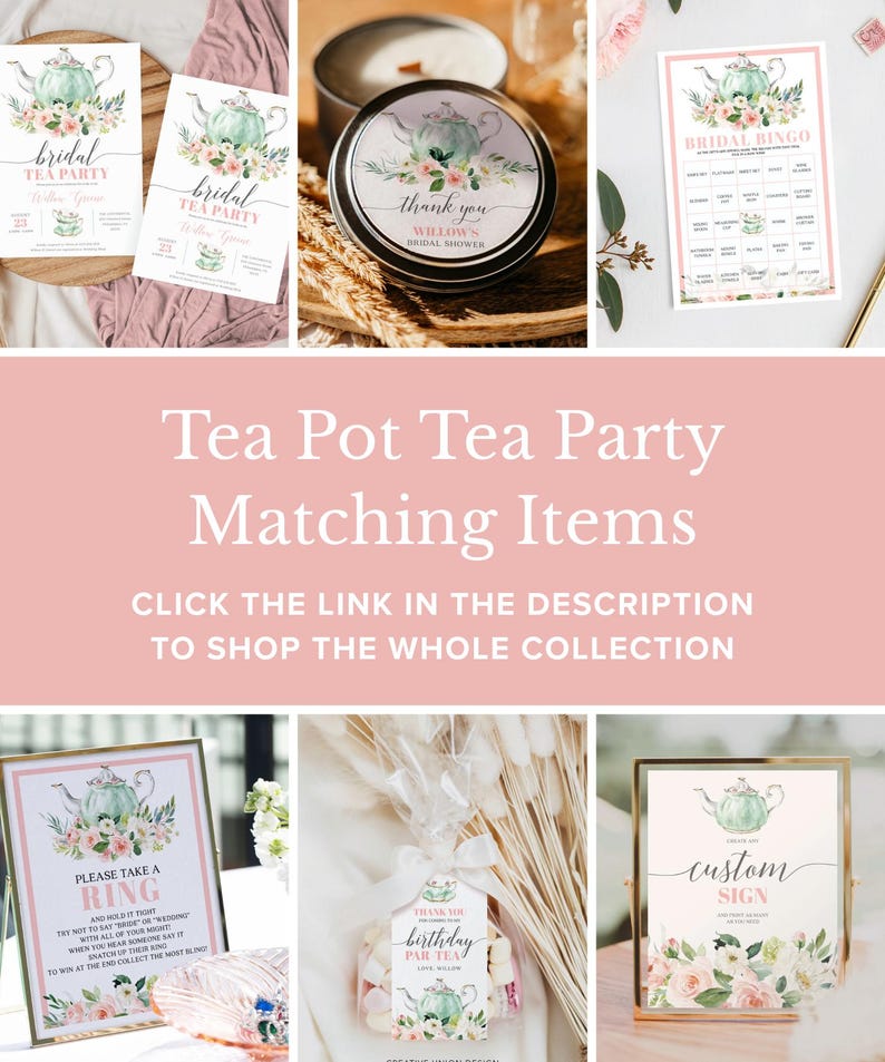 Tea Printable Favor Tag, Editable Thank You Tag Template, Favor Tag ...