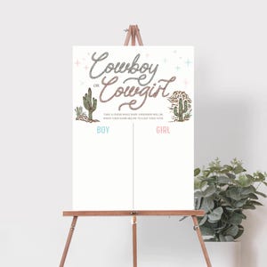 Editable Gender Reveal Voting Sign Template, Cast Your Vote Gender ...