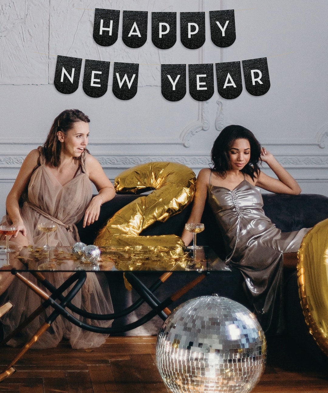 Happy New Year Banner New Years Eve Decoration Printable New Year's Eve ...