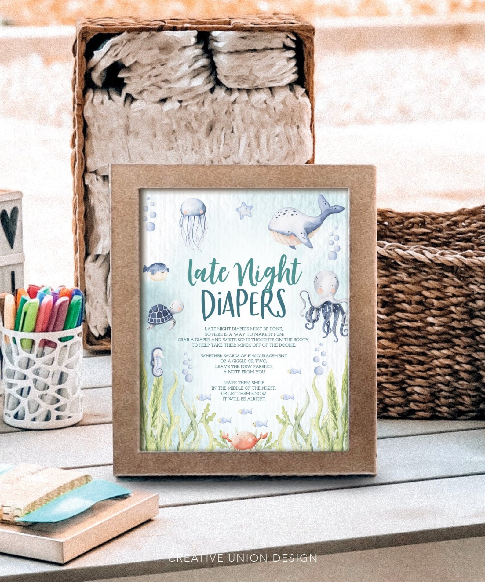 Late Night Diapers Sign, Baby Shower Sign File, Printable, Boy Baby ...