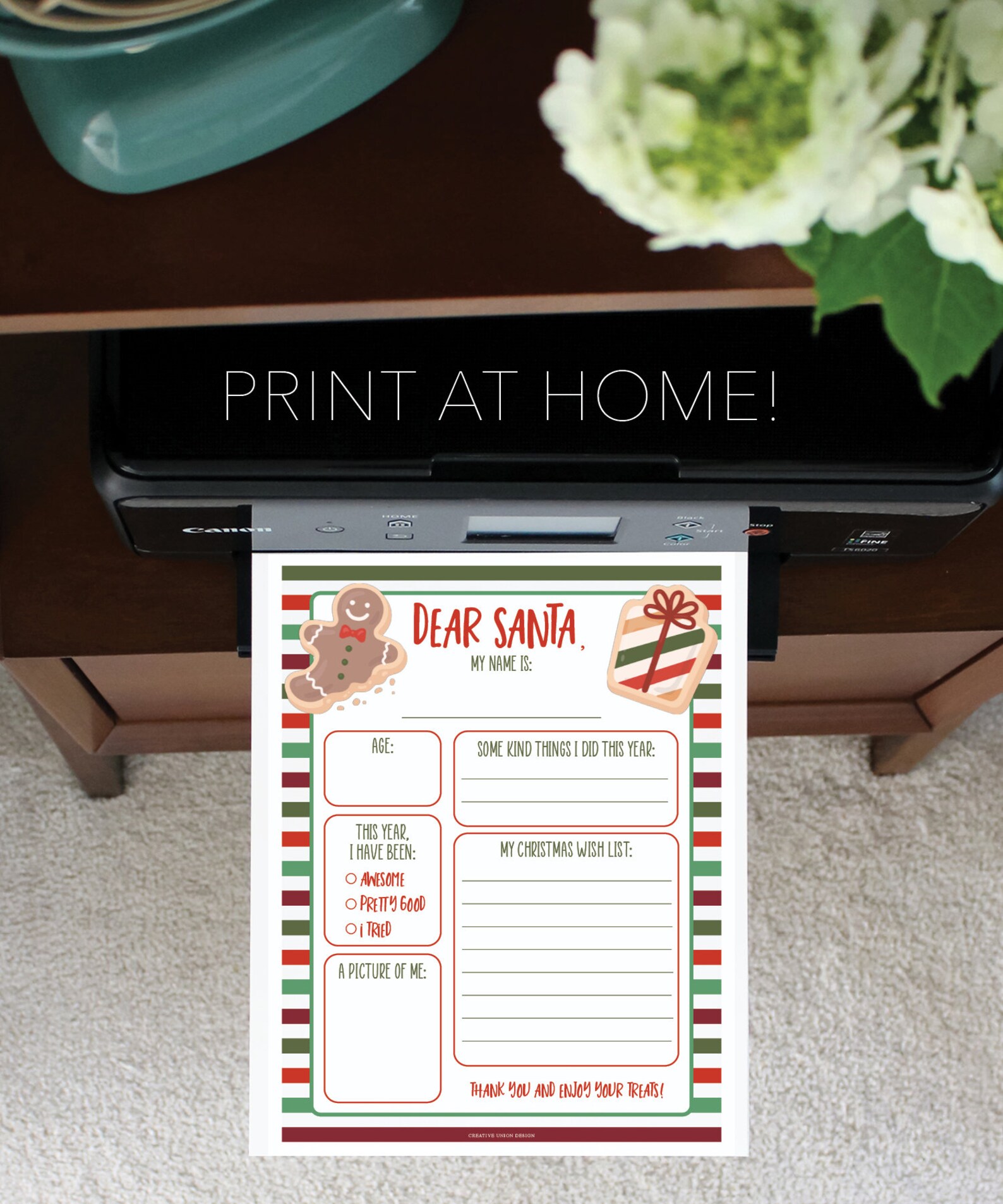 Printable Letter to Santa, Santa Letter, Kids Letter to Santa ...