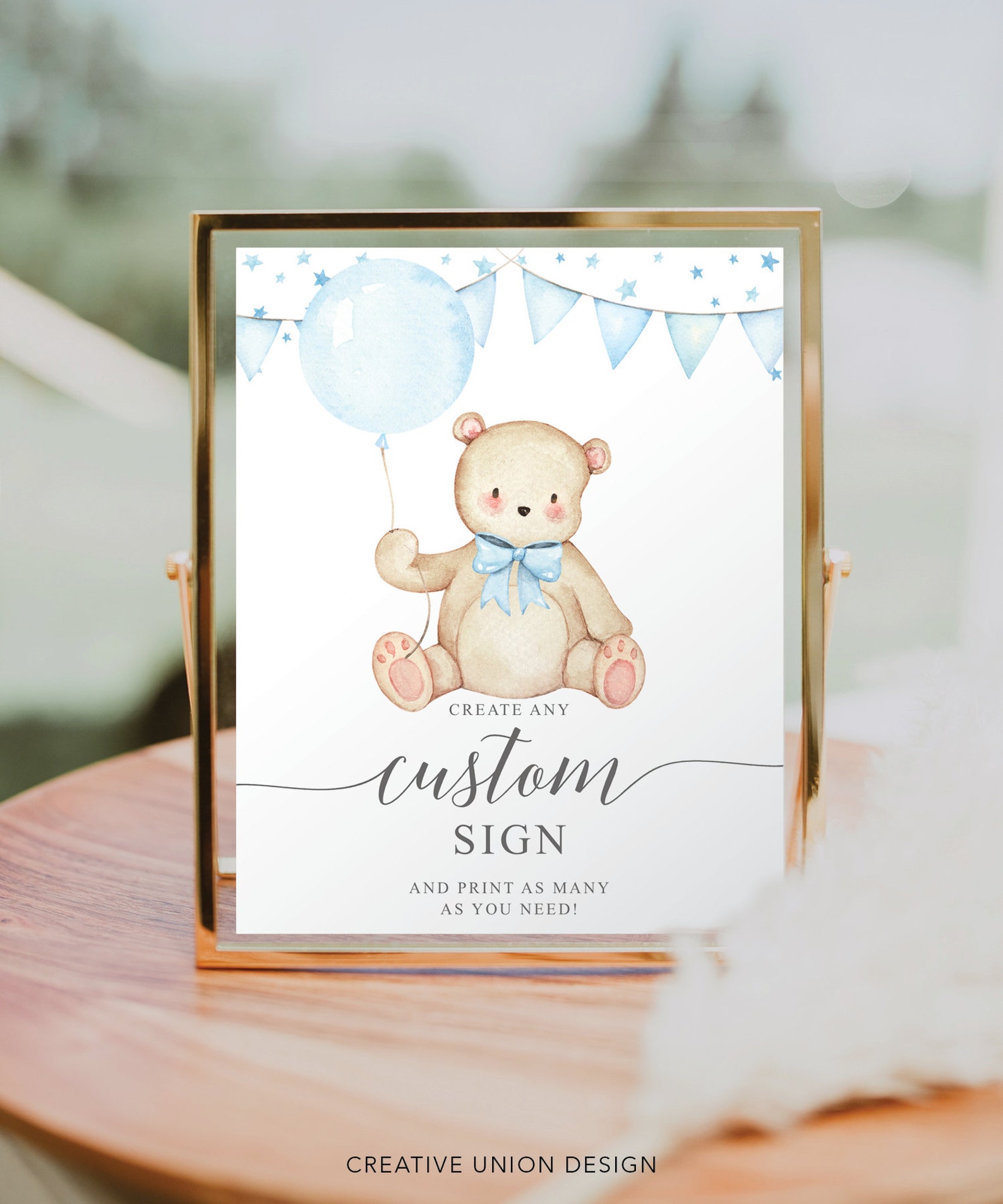 Editable Custom Sign Template Custom Baby Shower Sign Boy - Etsy