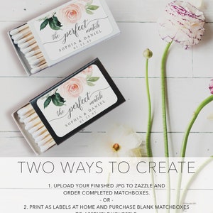 Matches, Personalized Matchbox Template, Matchbooks, Wedding Favors ...