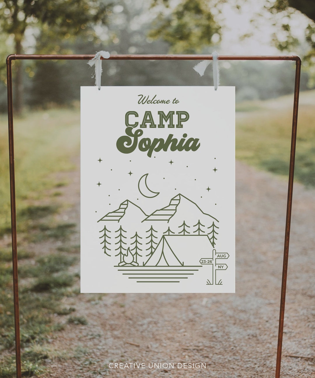 Camp Bachelorette Party Welcome Sign Template, Bachelorette Welcome ...