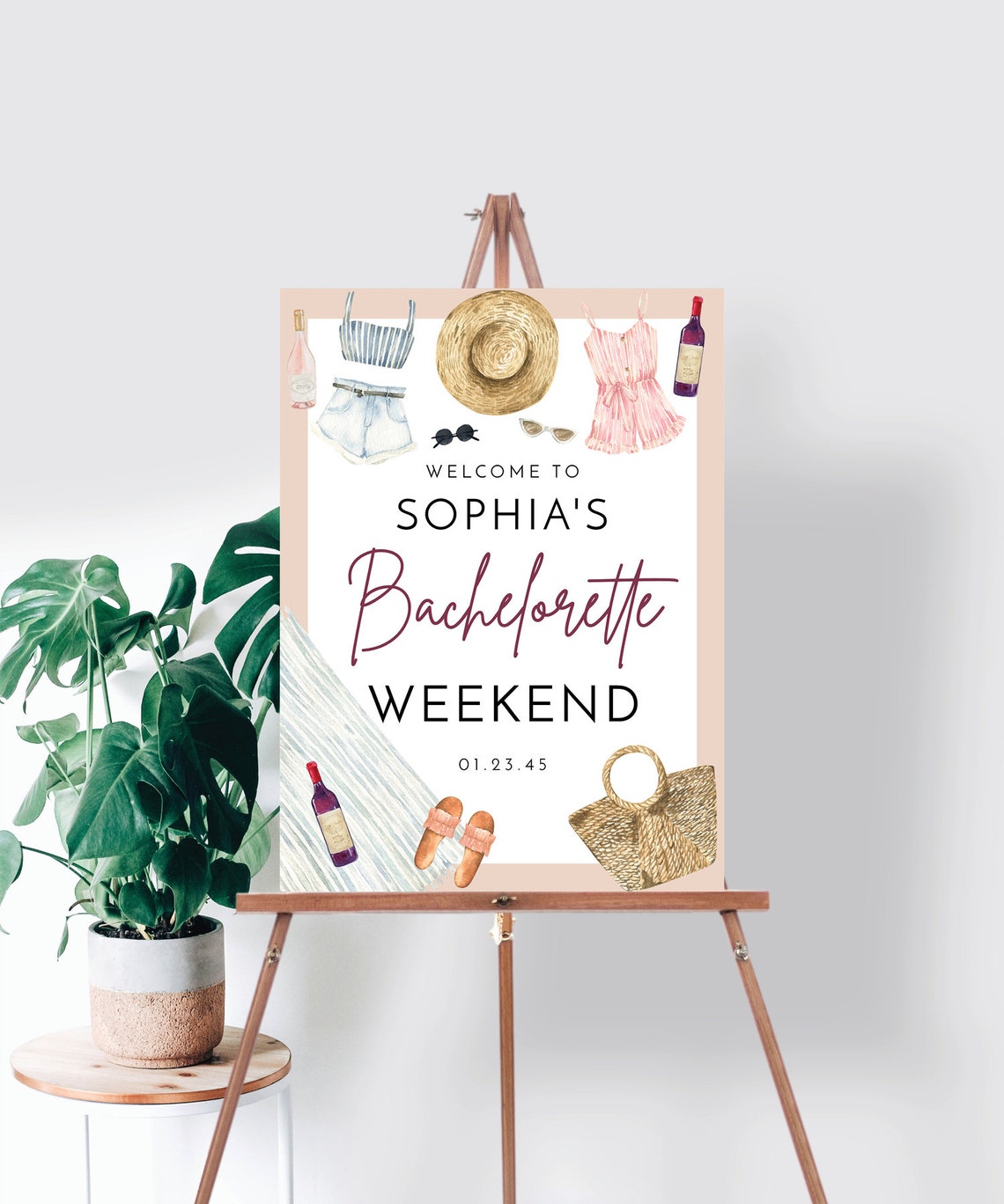 Editable Bachelorette Party Welcome Sign Template - Etsy