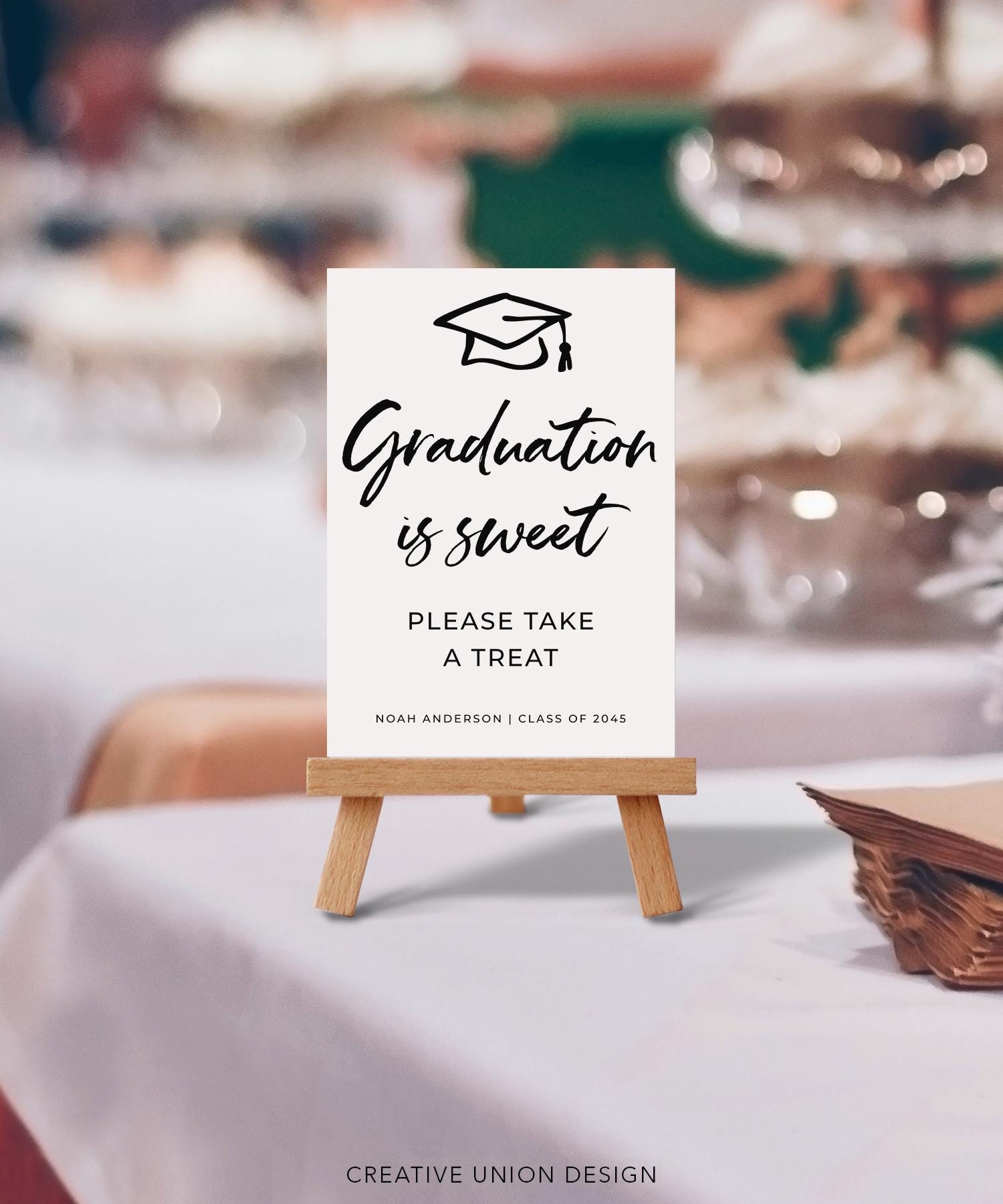 Graduation is Sweet Table Sign Template Printable Graduation Party Sign ...