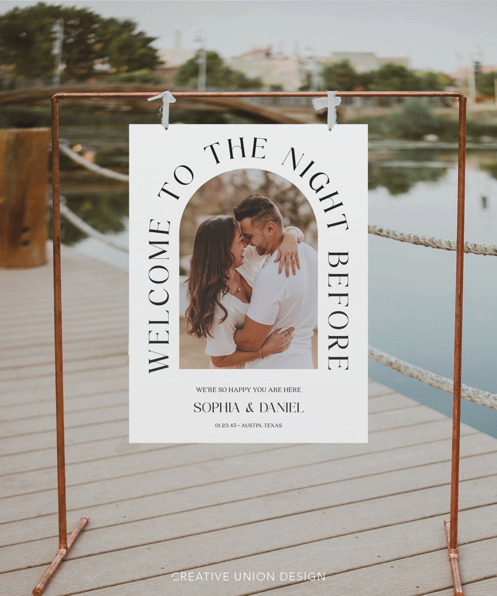 Rehearsal Dinner Welcome Sign With Photo, Welcome Sign Template, the ...