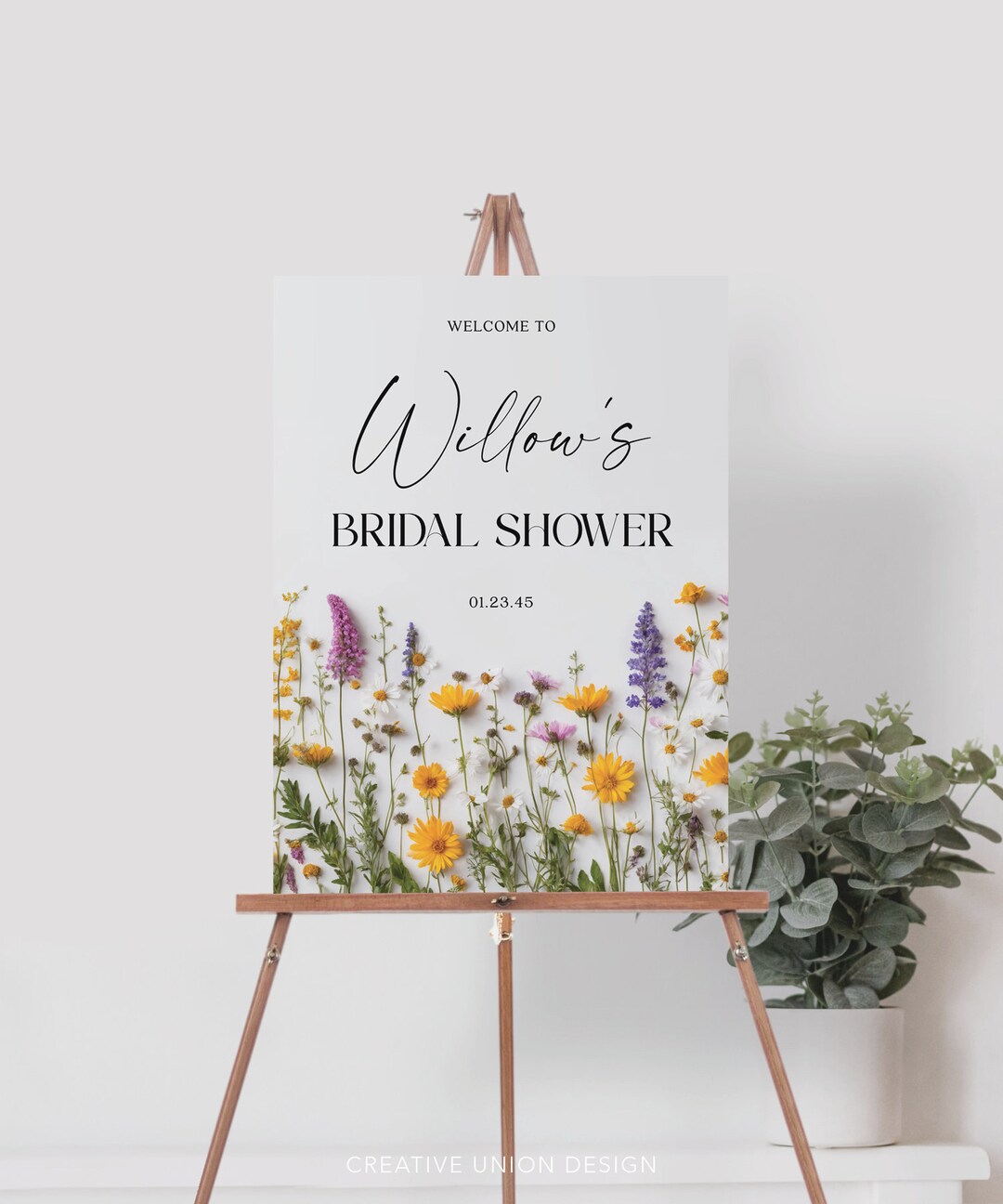 Editable Wildflower Welcome Sign Template, Printable Bridal Shower ...
