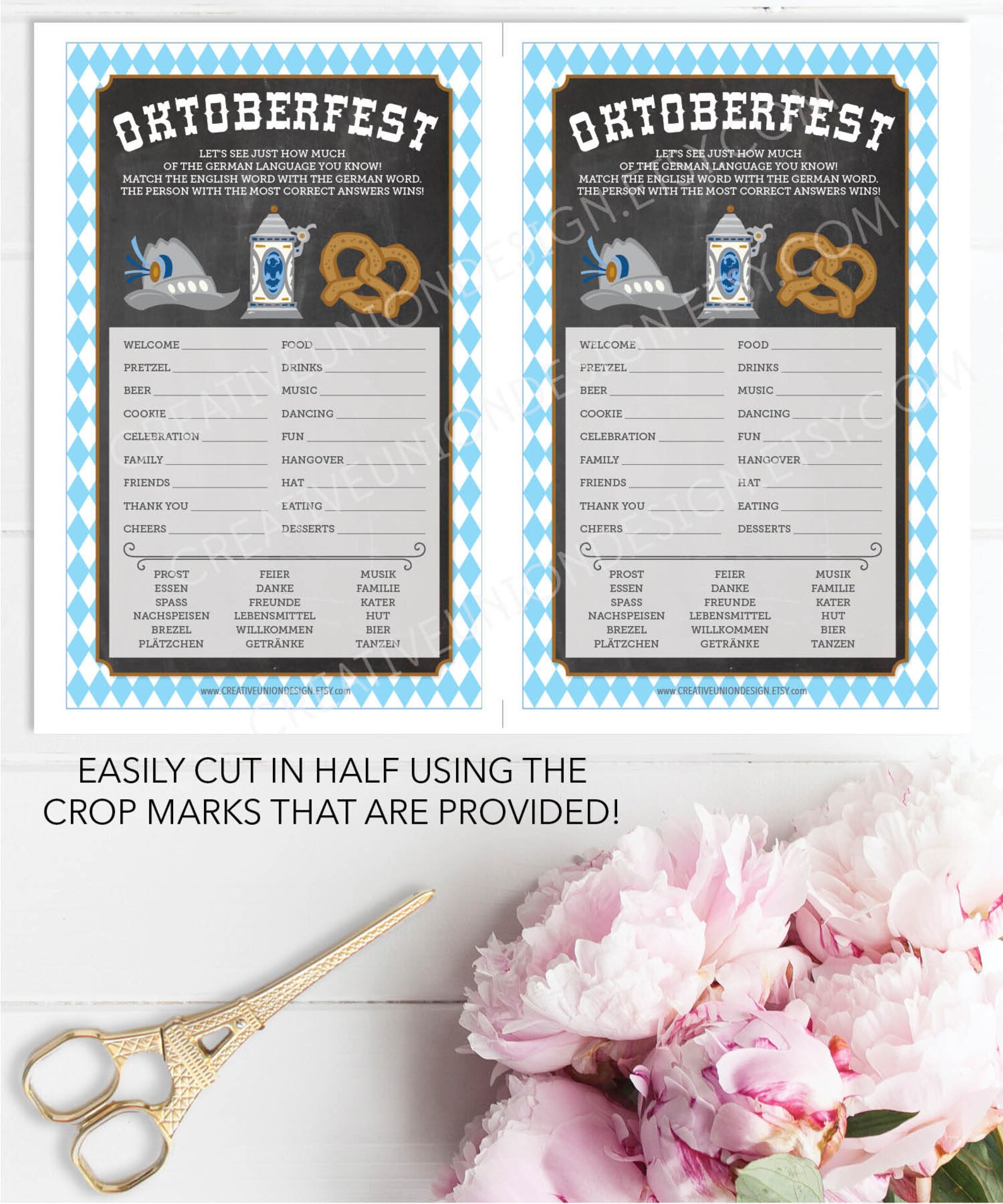 Oktoberfest Game Oktoberfest Decorations Oktoberfest Party - Etsy