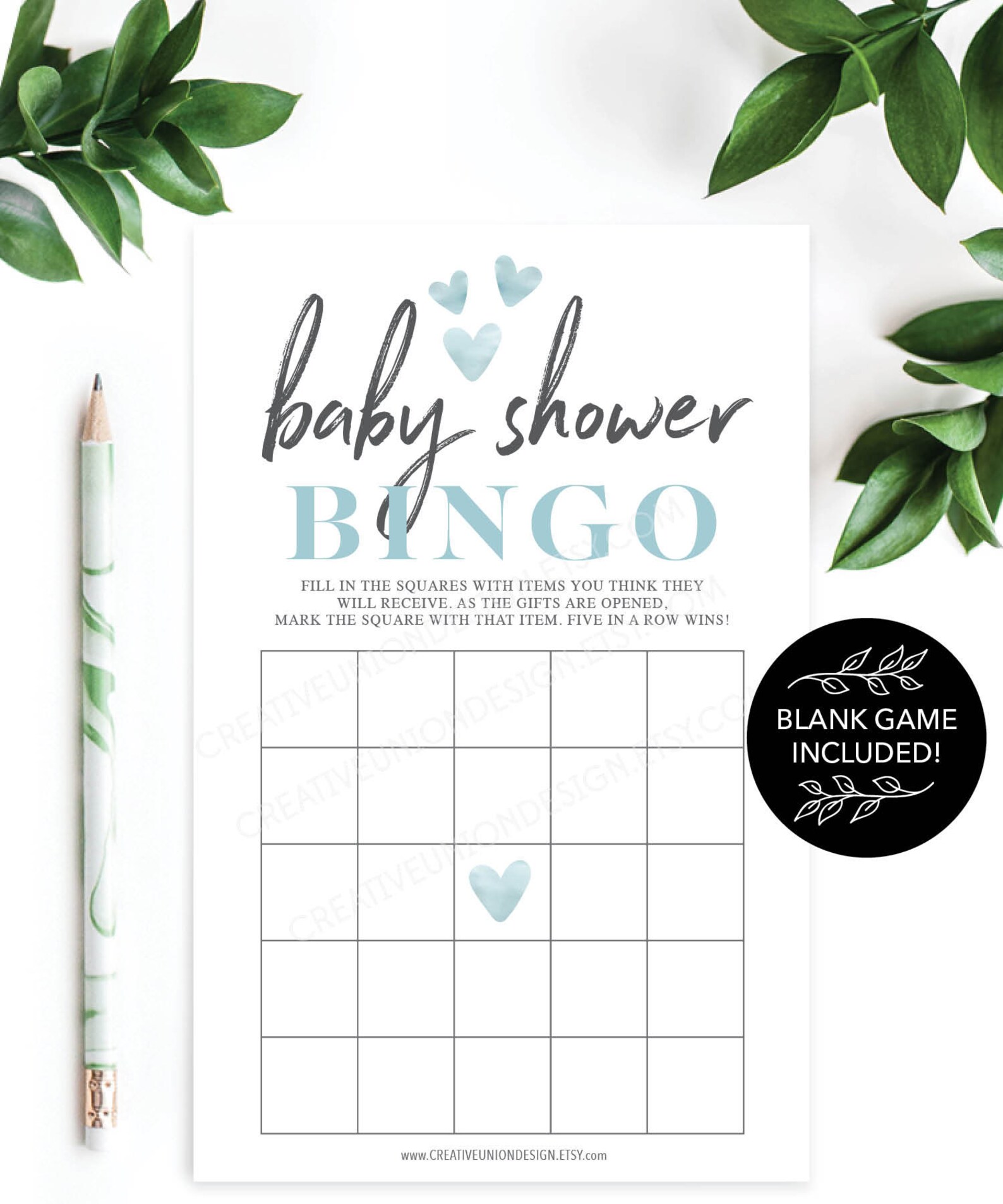 Boy Baby Shower Bingo, 60 Unique Game Sheets, Baby Shower Games, It's A ...