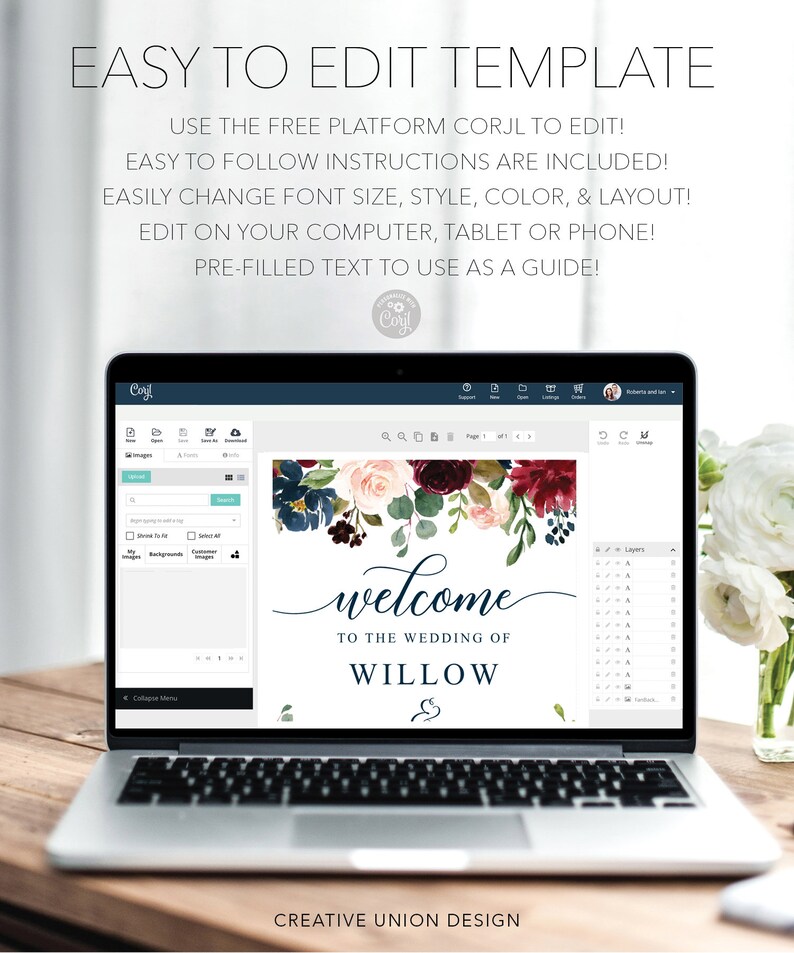 Editable Wedding Welcome Sign Template Welcome Wedding - Etsy