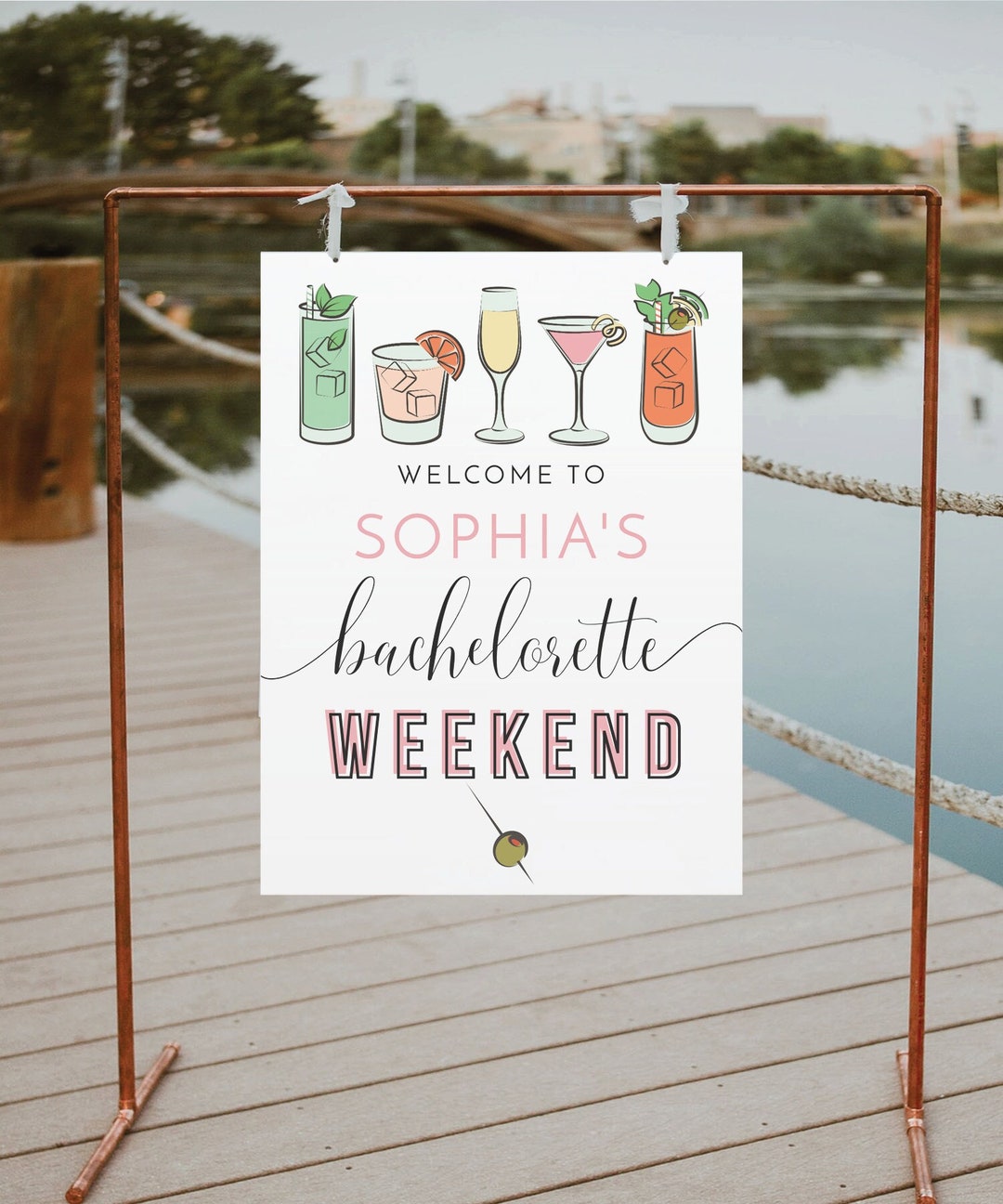 Bachelorette Party Welcome Sign Template, Bachelorette Weekend ...