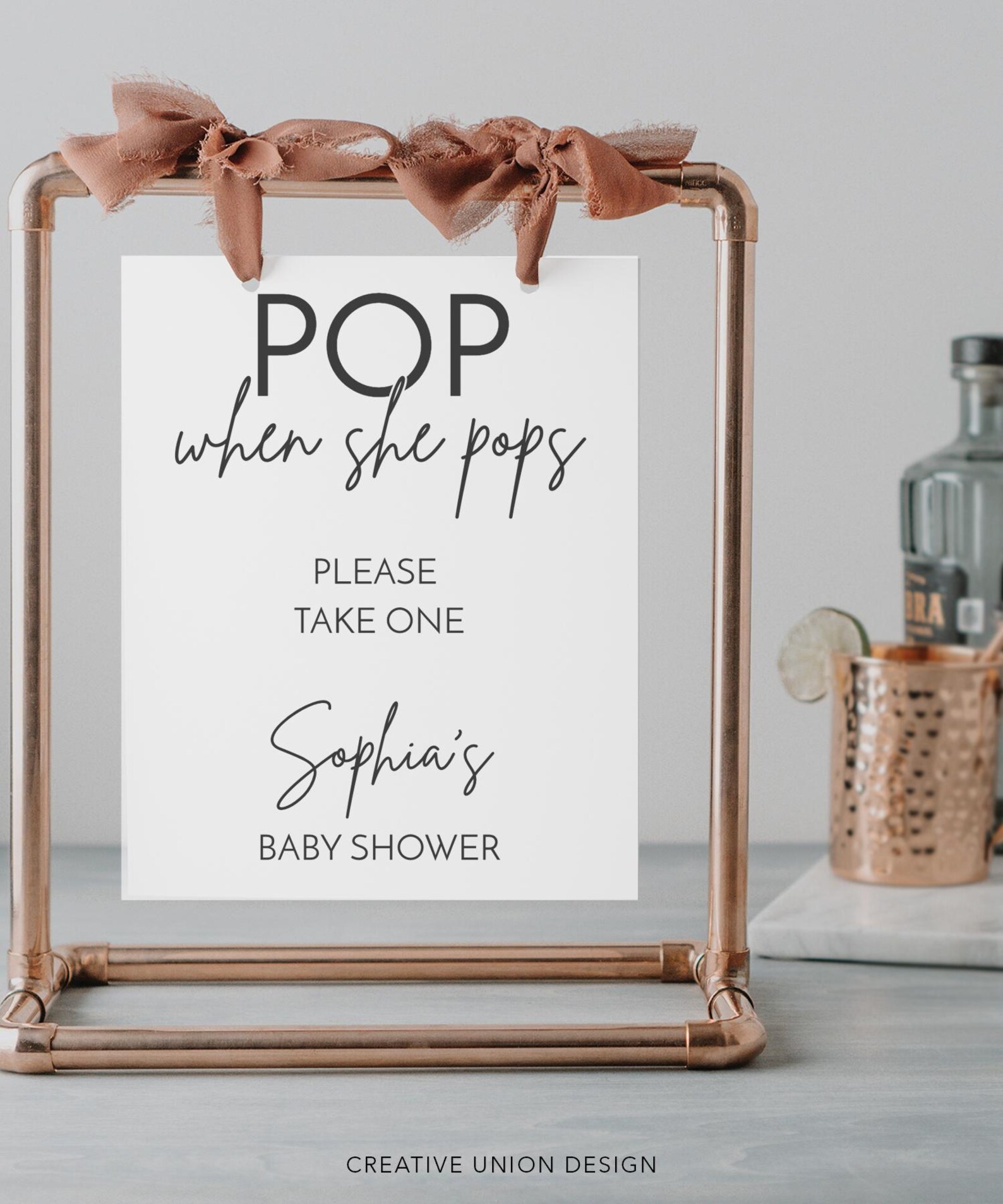 Pop It When She Pops Personalized Baby Shower Favor, Mini Champagne ...
