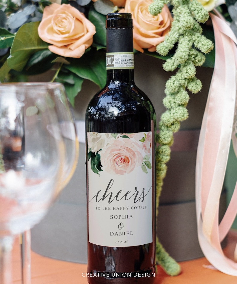 Editable Wine Bottle Label Template Printable Custom Wedding - Etsy
