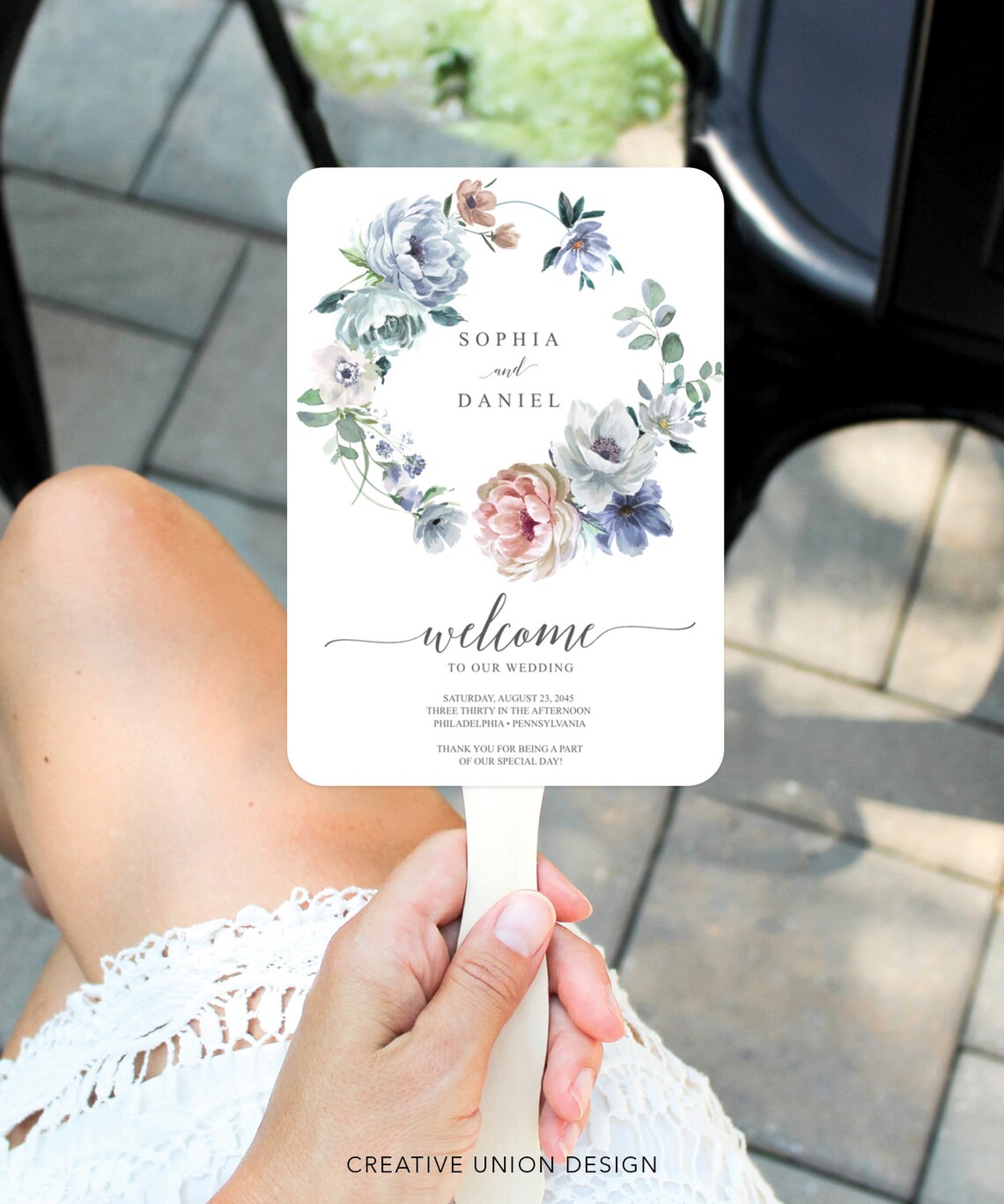 Wedding Program Fan Template Editable Program Fan Printable - Etsy