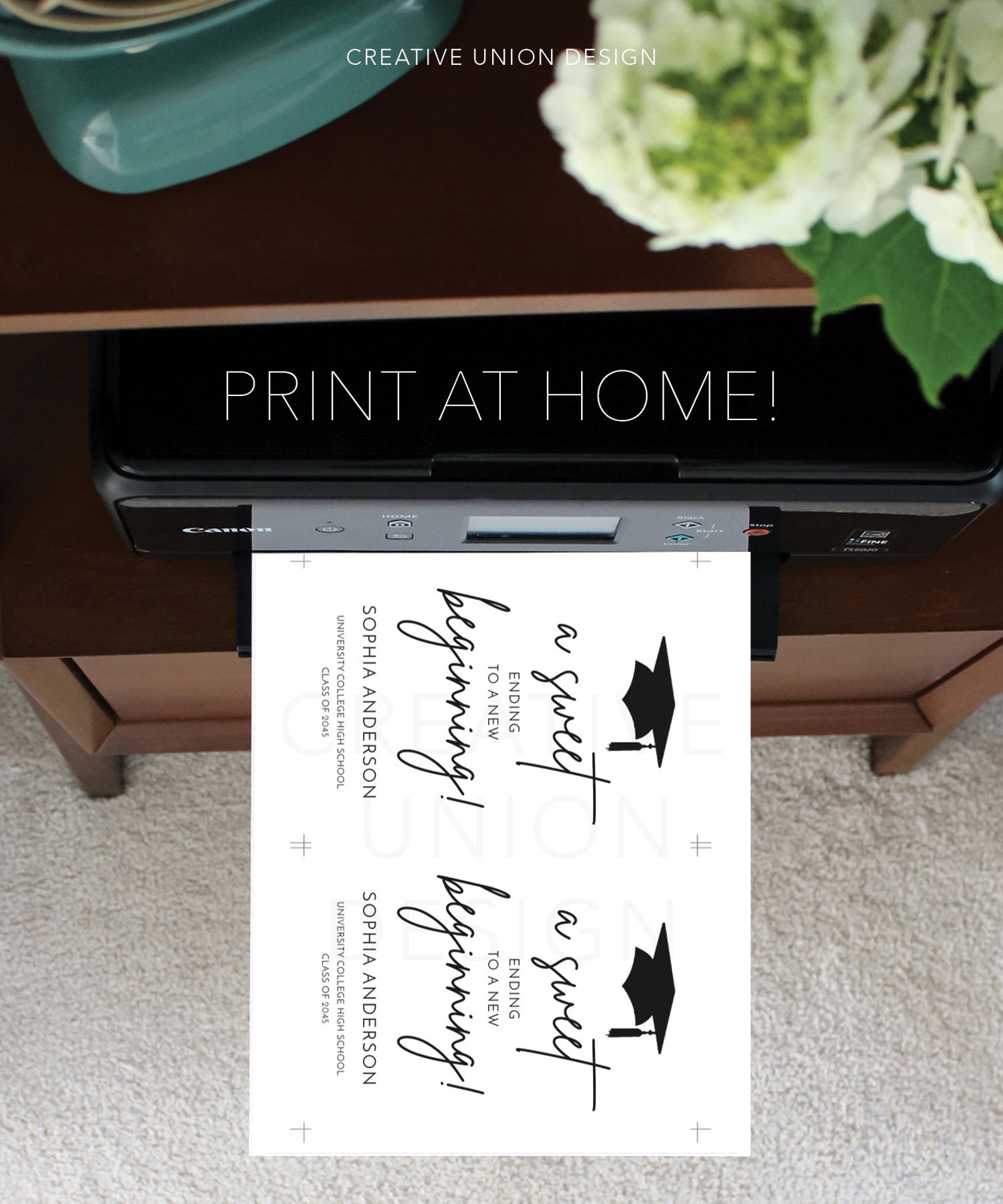 Graduation Table Sign Template Printable Graduation Party Sign Dessert ...