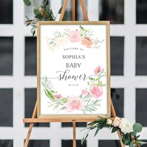 Editable Baby Shower Welcome Sign Template, Welcome Baby Shower for ...