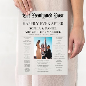 Newspaper Wedding Program Template Printable Wedding Programs Wedding ...