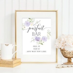Parfait Bar Sign 8x10 Printable Parfait Sign Bridal Shower Printable ...